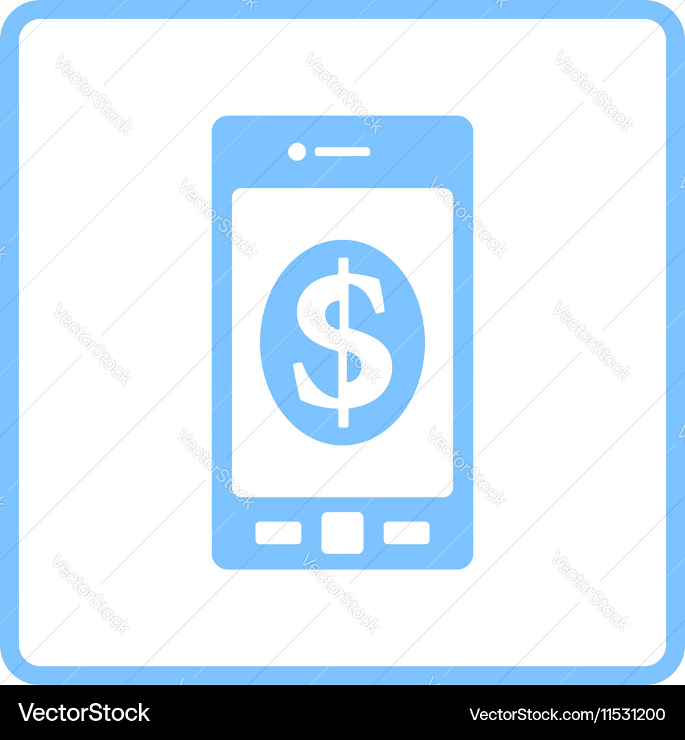Smartphone with dollar sign icon Royalty Free Vector Image