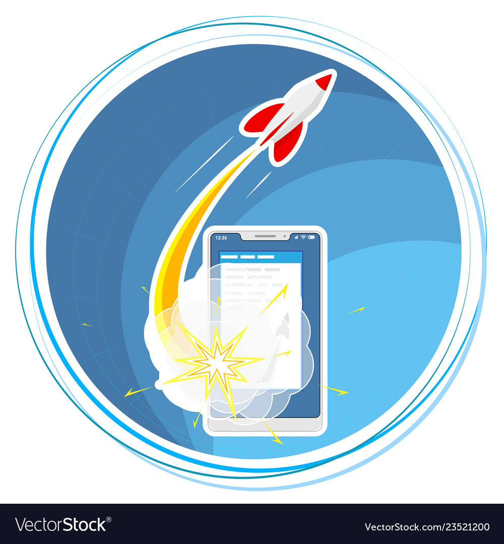 Successful launch a program project or Royalty Free Vector