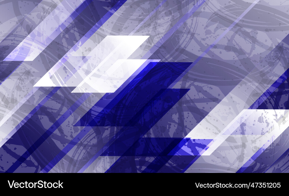 Abstract blue and white stripes on black random Vector Image