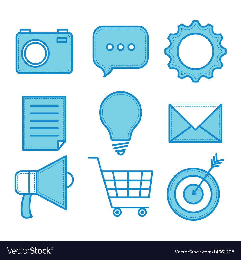 Blue objects design Royalty Free Vector Image - VectorStock