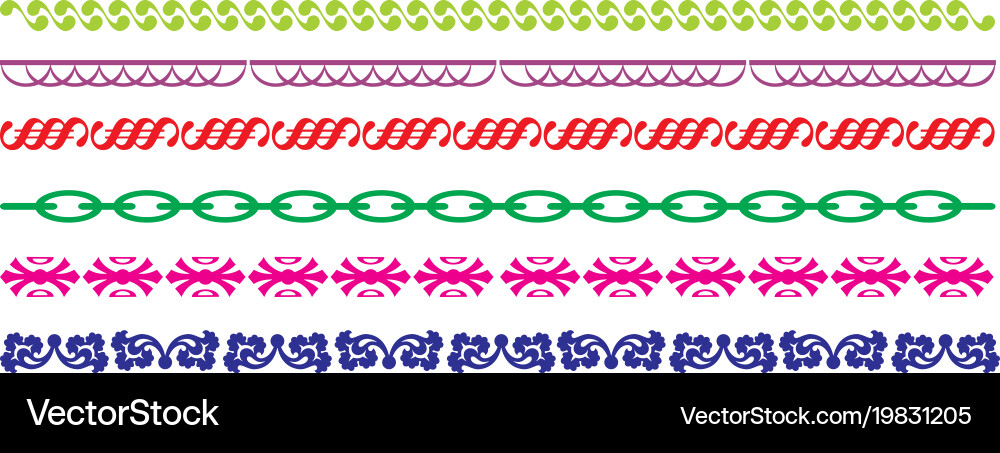 Islamic seamless borders ornament and lace designs
