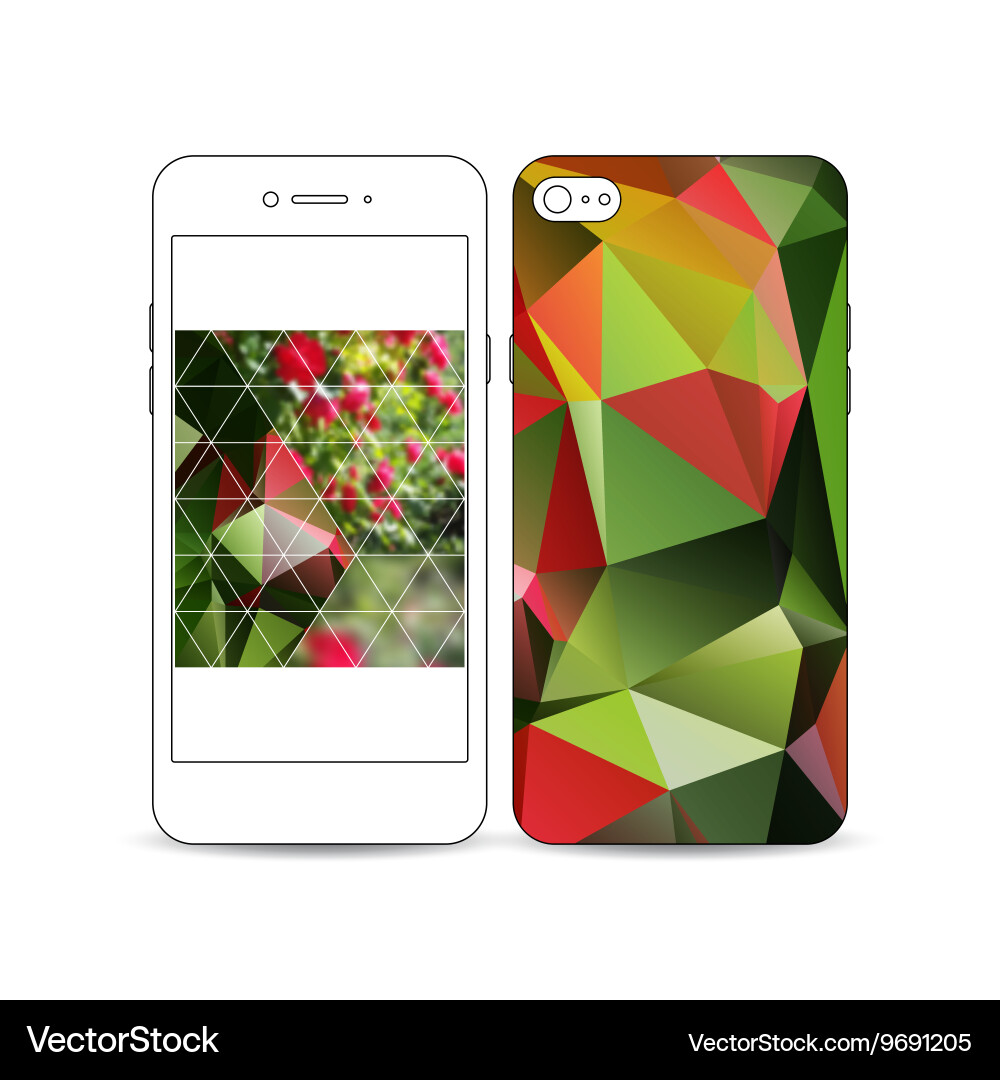 Mobile smartphone with an example of the screen Vector Image