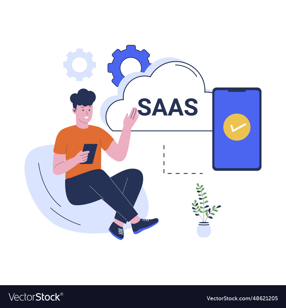 Saas concept Royalty Free Vector Image - VectorStock Saas concept Royalty Free Vector Image - VectorStock