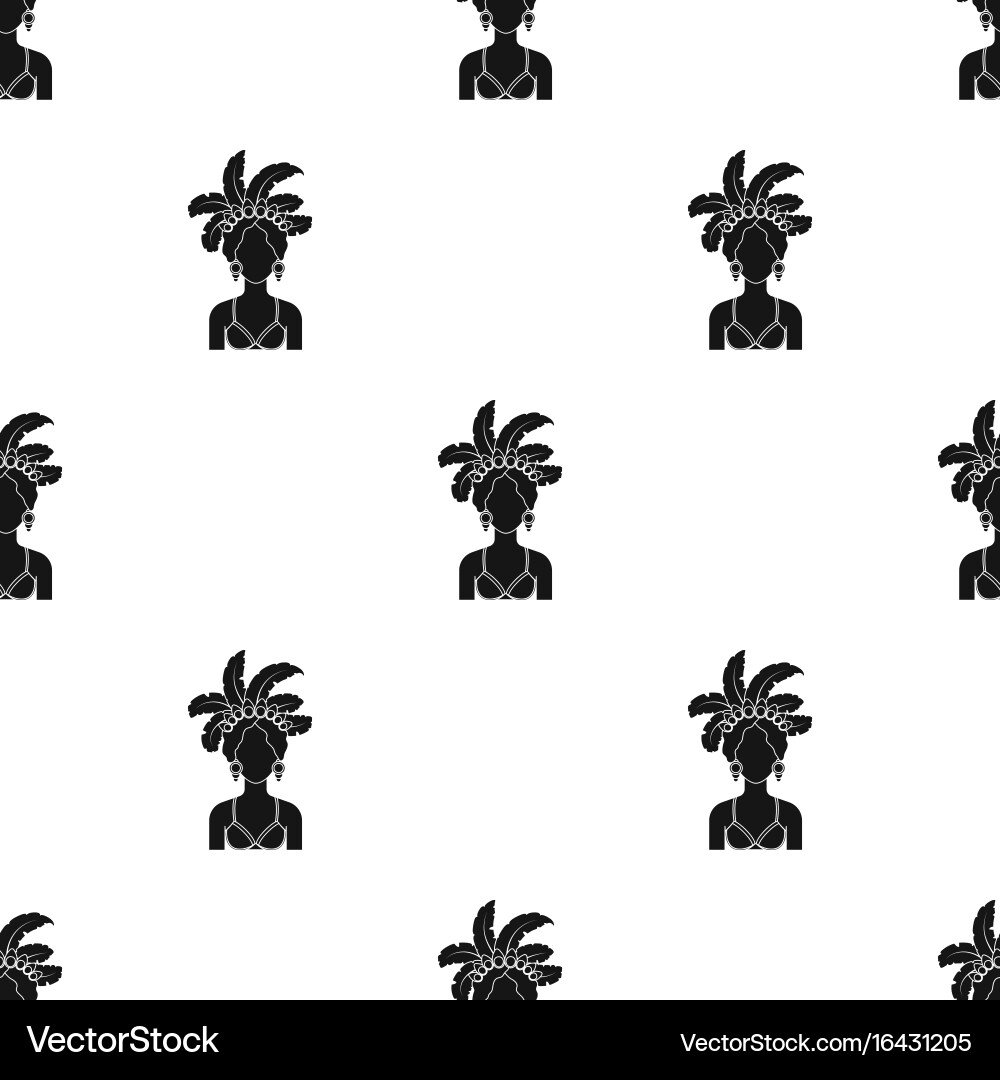 Samba dancer icon in black style isolated on white