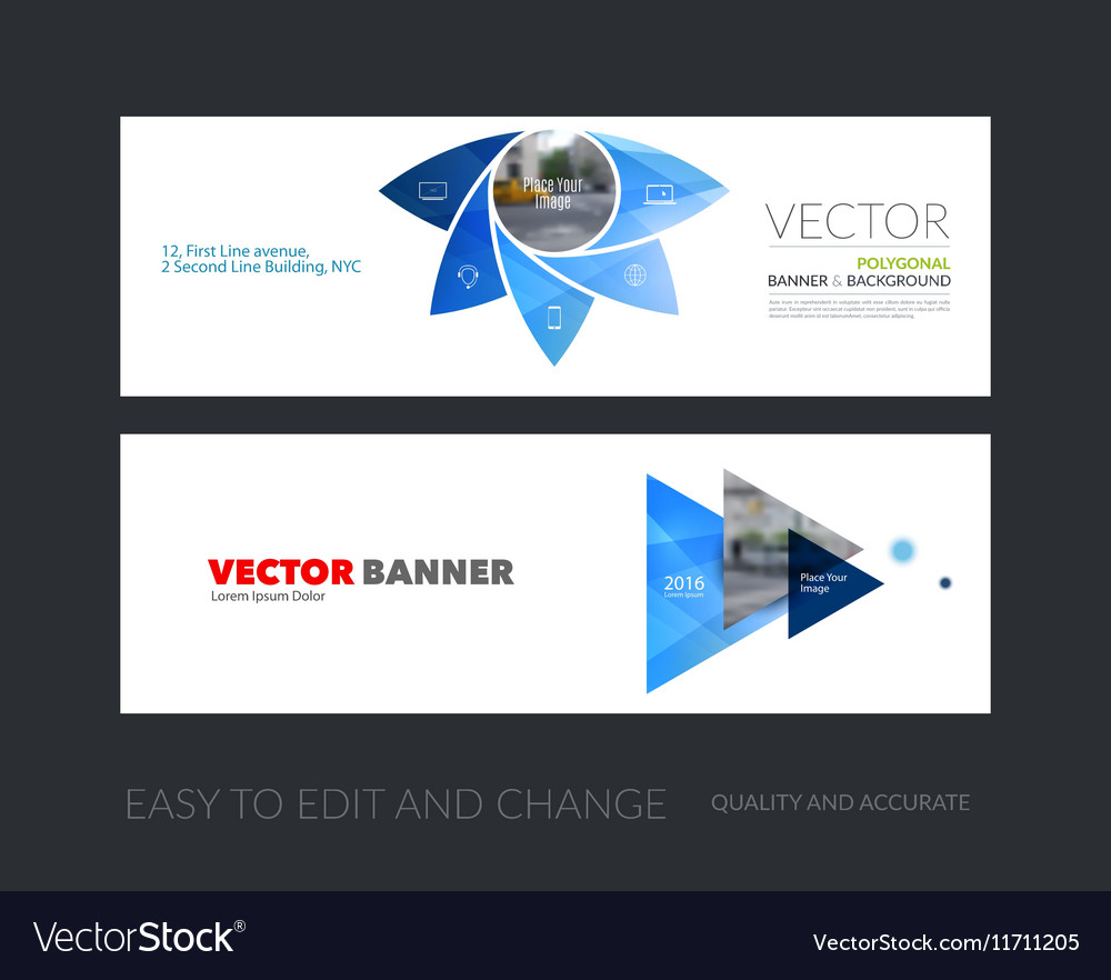 Set of modern horizontal website banners Vector Image