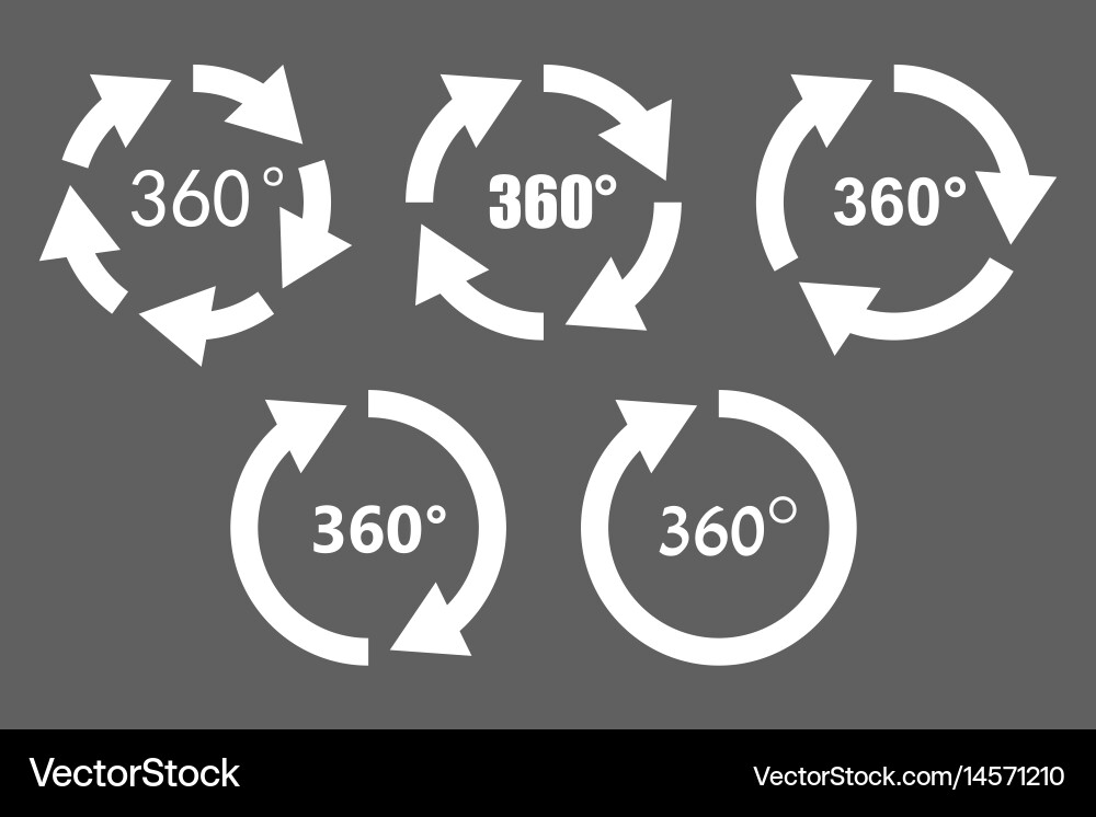360 degree rotation icons Royalty Free Vector Image