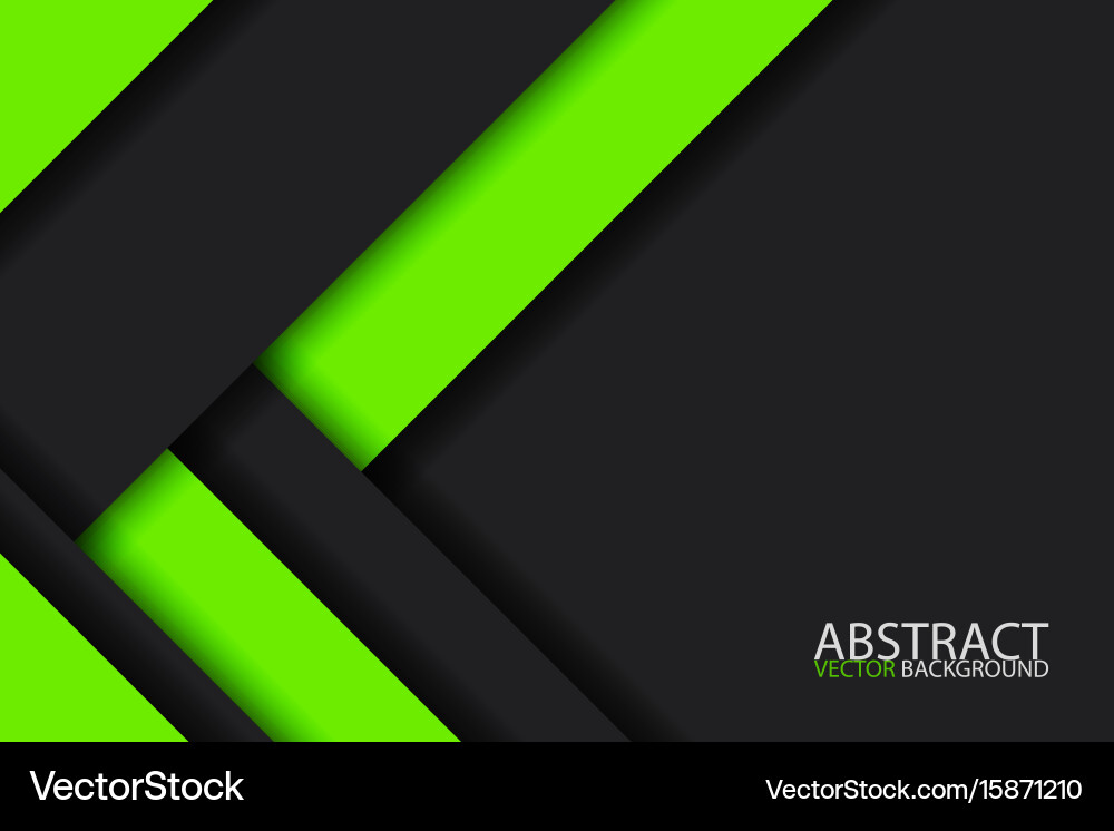 Black and green modern material design abstract Vector Image