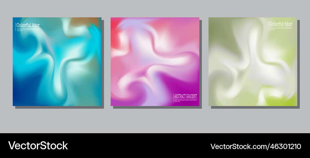 Colorful gradient a set of templates for creative Vector Image