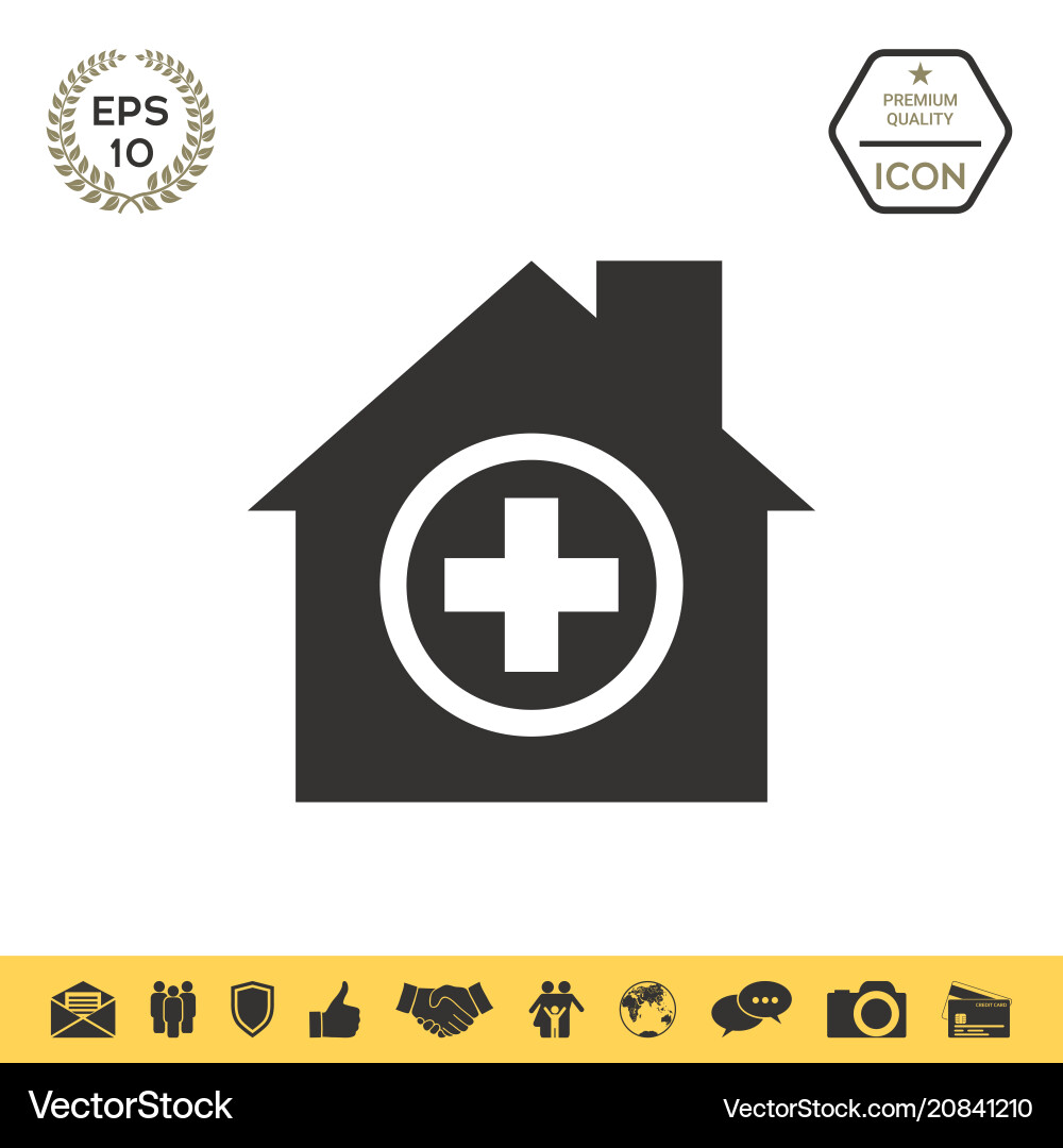 Hospital icon symbol Royalty Free Vector Image