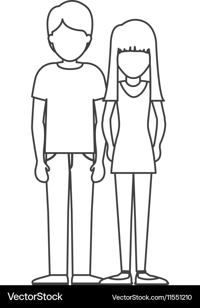 Isolated cartoon couple design Royalty Free Vector Image