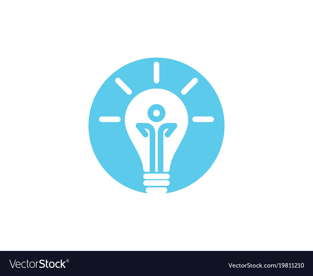 Light bulb symbol logo template Royalty Free Vector Image