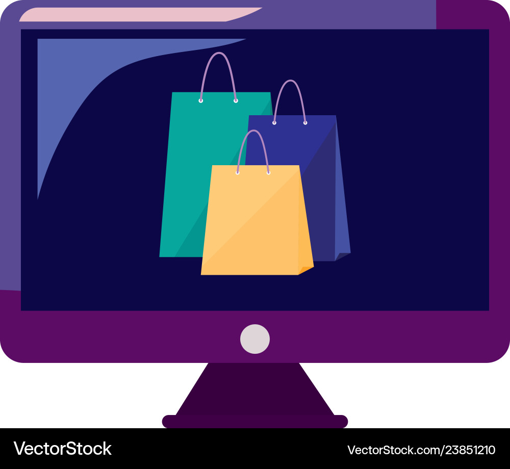 Online shopping market Royalty Free Vector Image