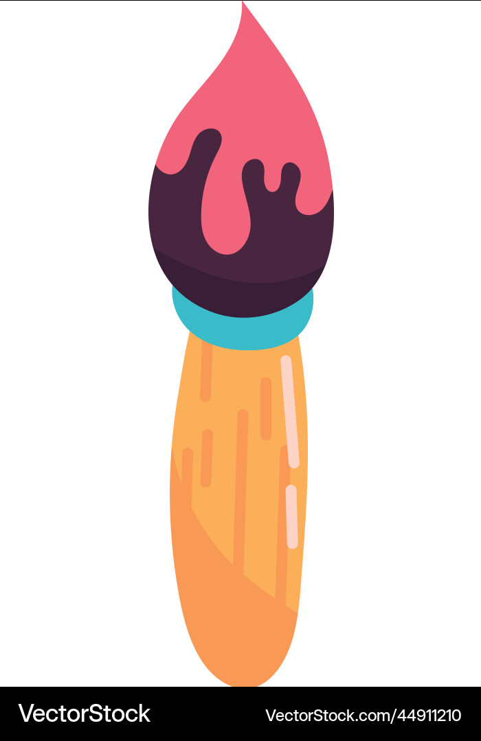 Paintbrush color art Royalty Free Vector Image