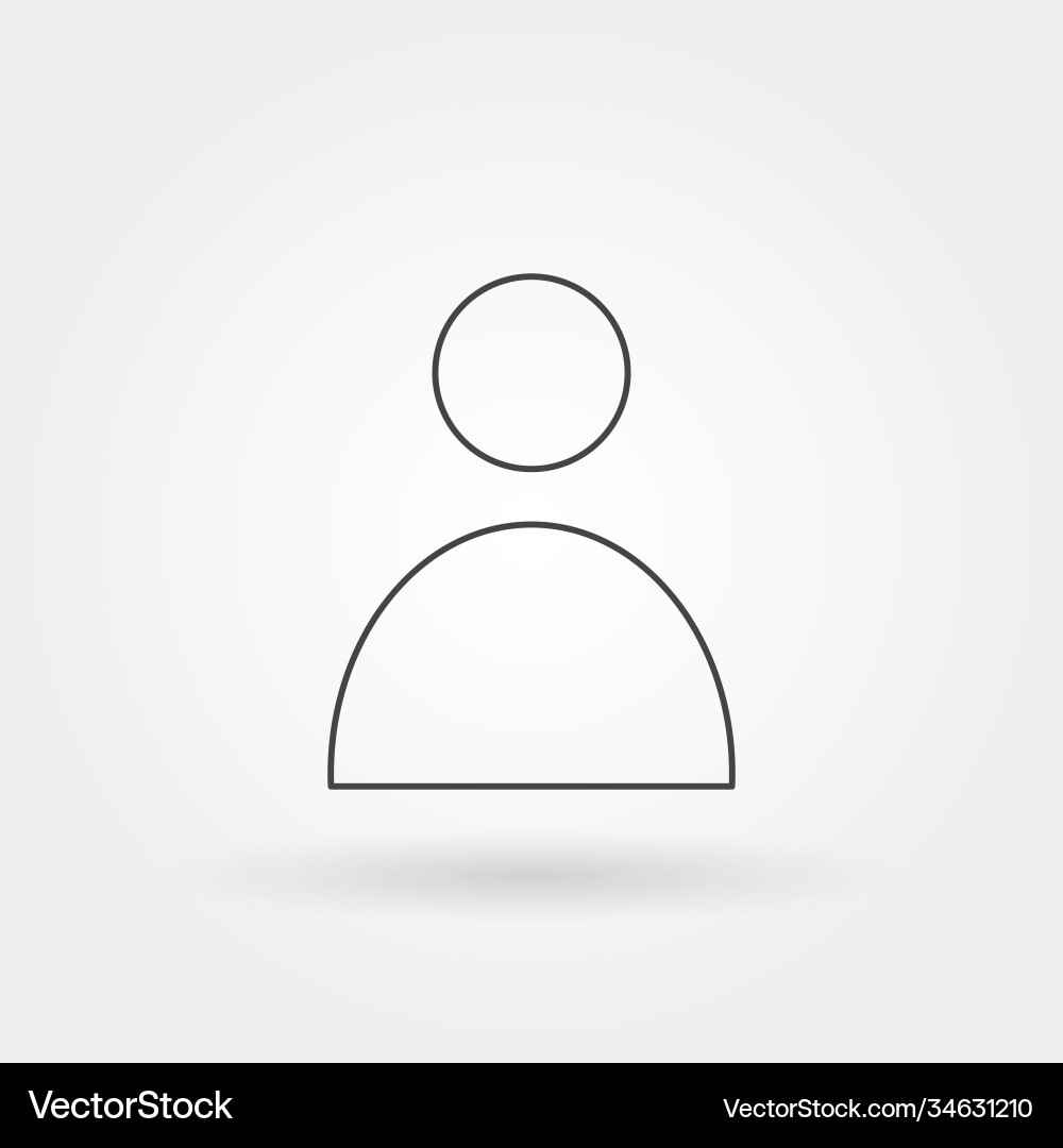 People single isolated icon with modern line Vector Image