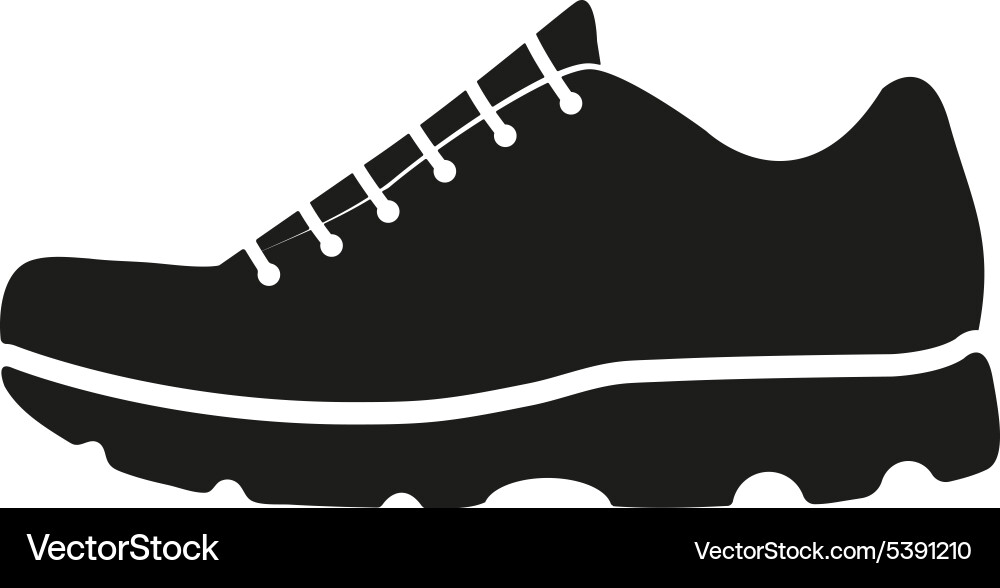 Sneaker icon shoes symbol flat Royalty Free Vector Image
