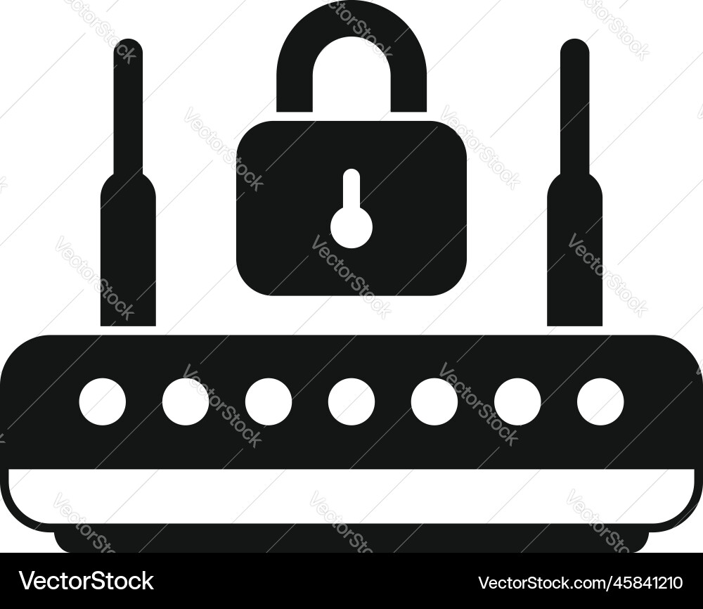 Wifi router password protection icon simple Vector Image