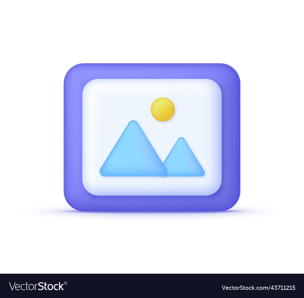 3d image icon isolated on white background Vector Image