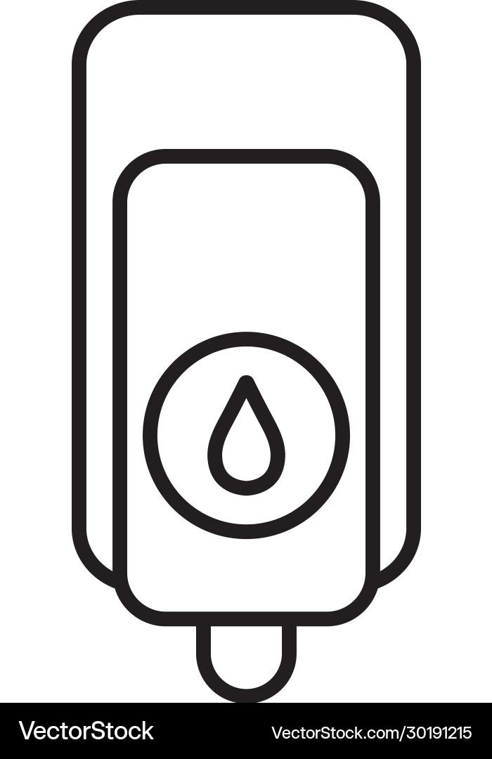 Antibacterial soap dispenser line style icon Vector Image