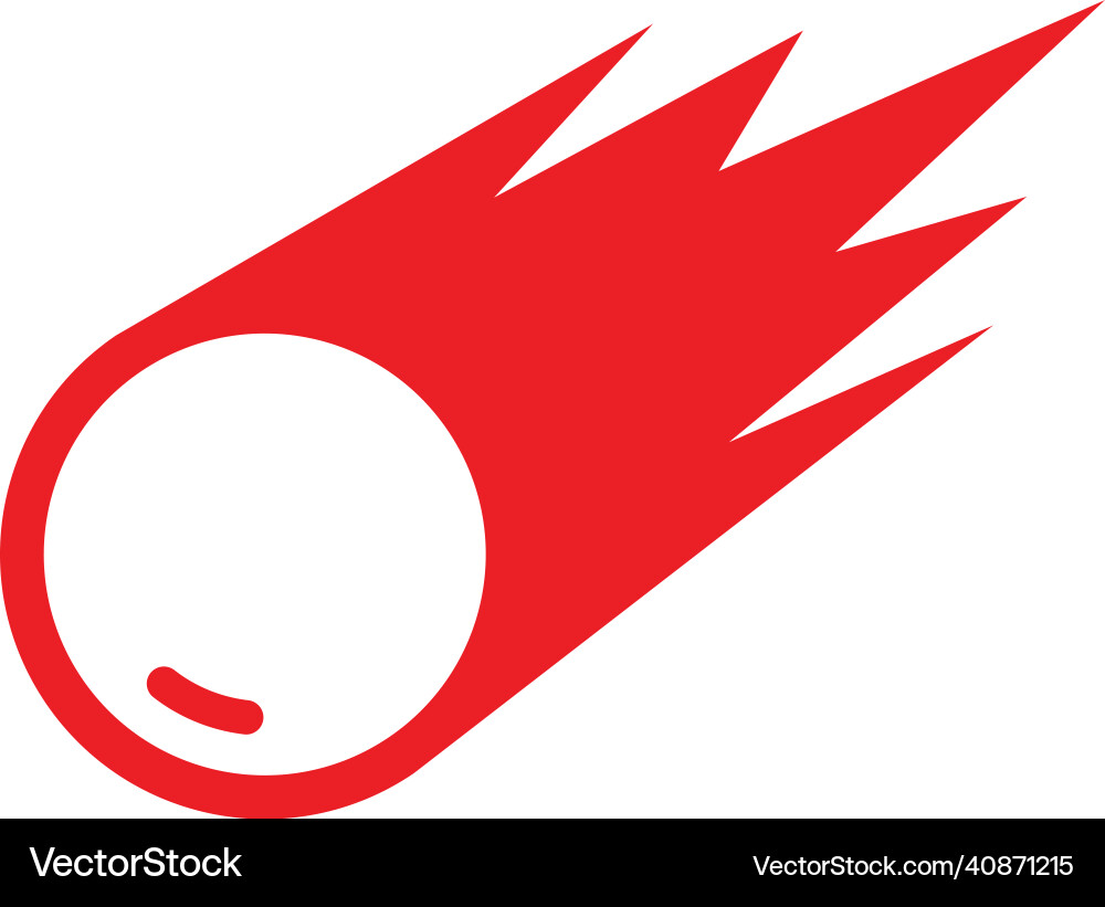 Comet icon design template isolated Royalty Free Vector