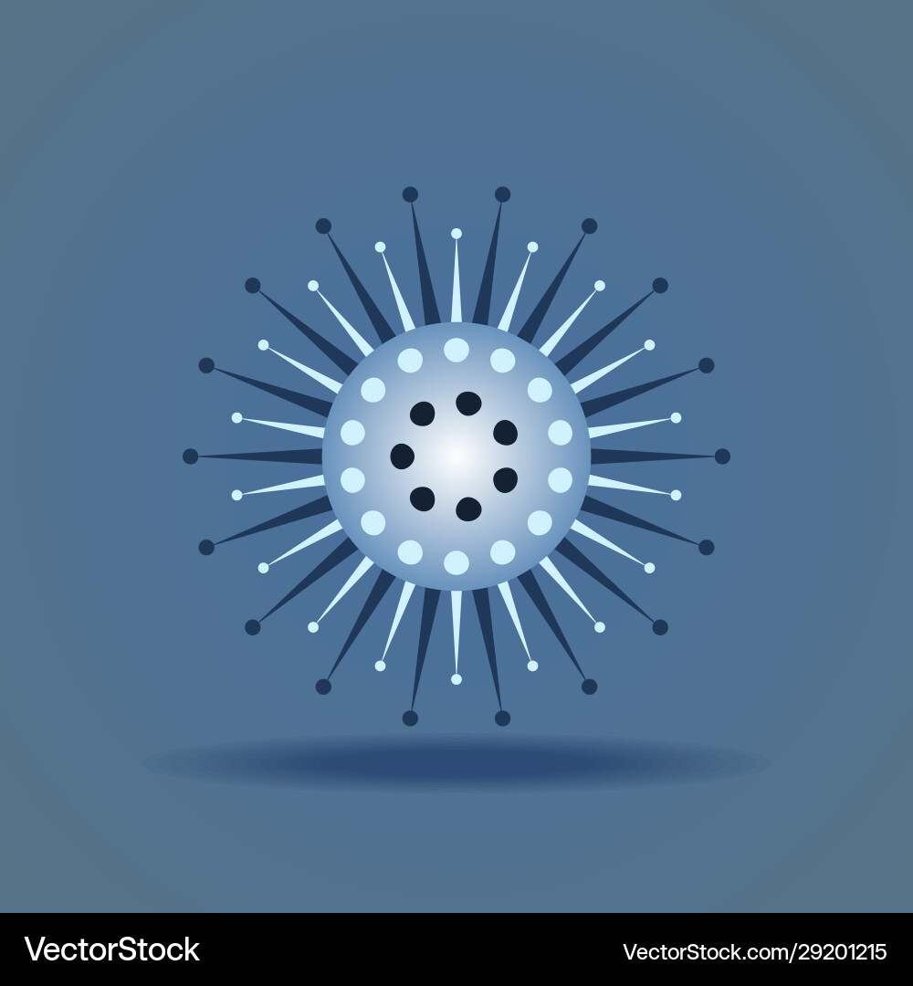 Dangerous chinese virus 2019-ncov on blue backdrop