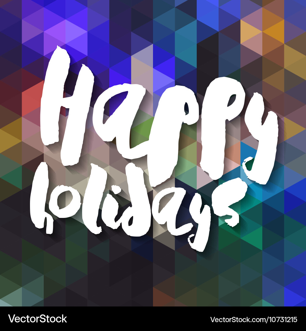 Decorative greeting card with handdrawn lettering Vector Image