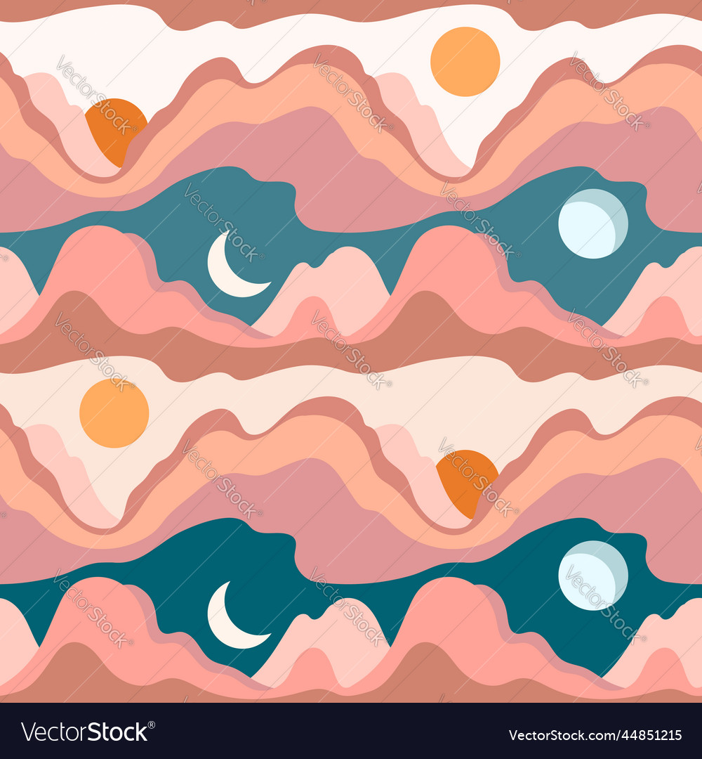 Desert pattern Royalty Free Vector Image - VectorStock