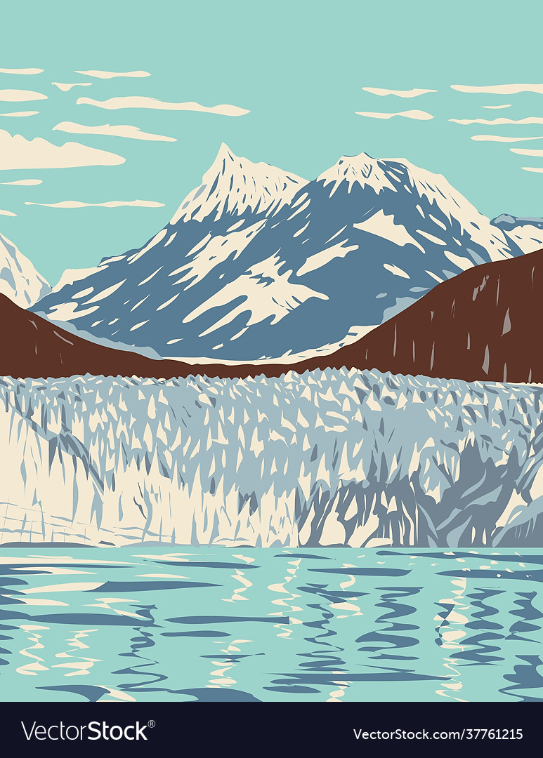Glacier bay national park and preserve Royalty Free Vector