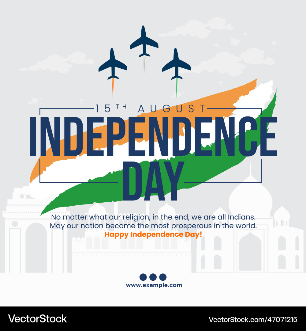 Happy independence day banner template Royalty Free Vector