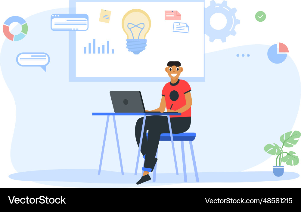 Image of business analyst created by image Vector Image