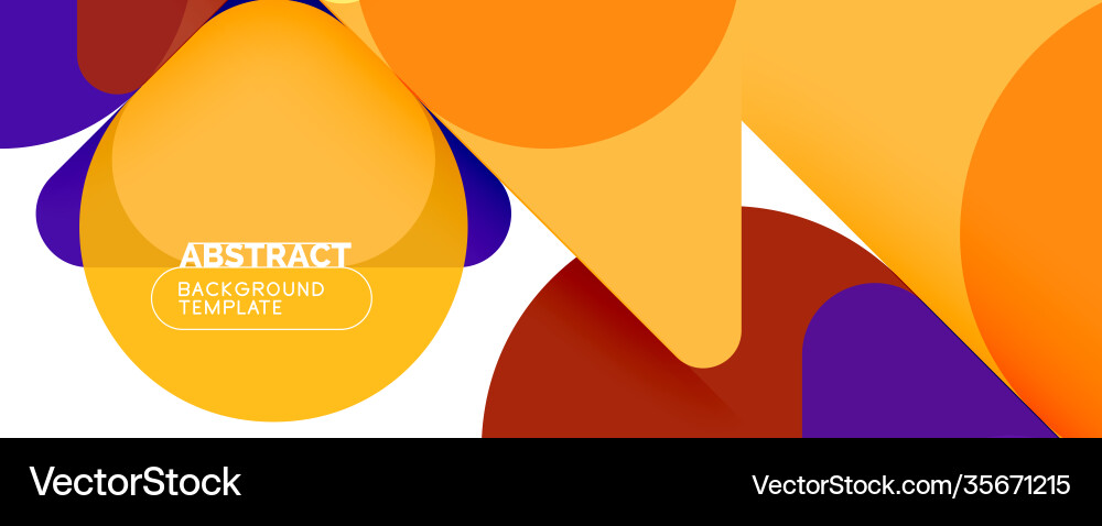 Modern geometric round shapes and dynamic lines Vector Image