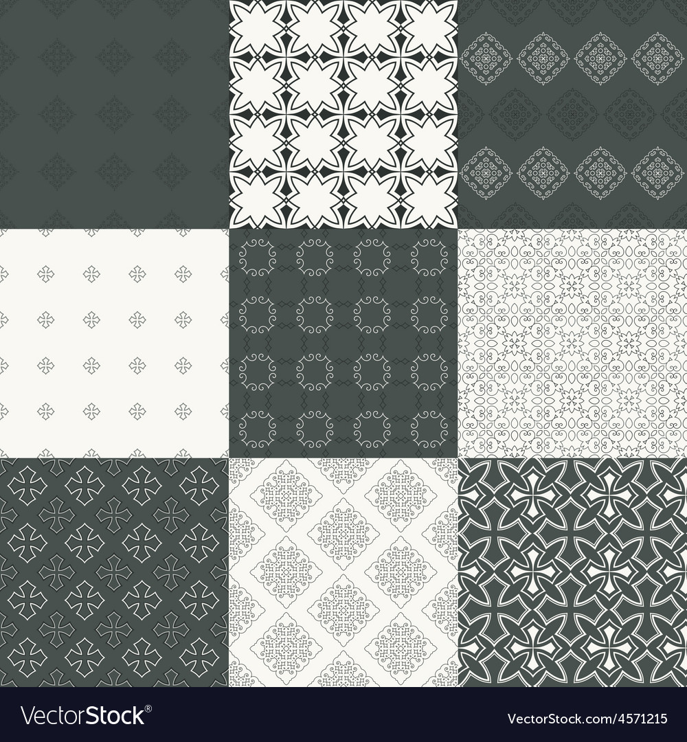Pattern set Royalty Free Vector Image - VectorStock
