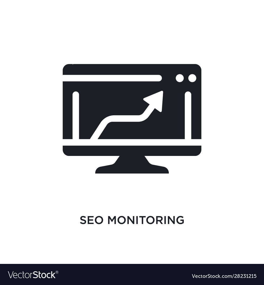 Seo Monitoring Isolated Icon Simple Element From Vector Image