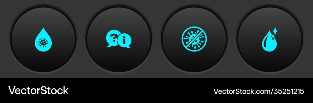 Set dirty water drop question and exclamation Vector Image