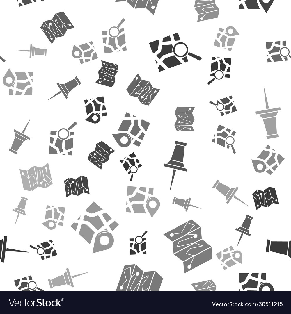 Set folded map with location marker folded map Vector Image