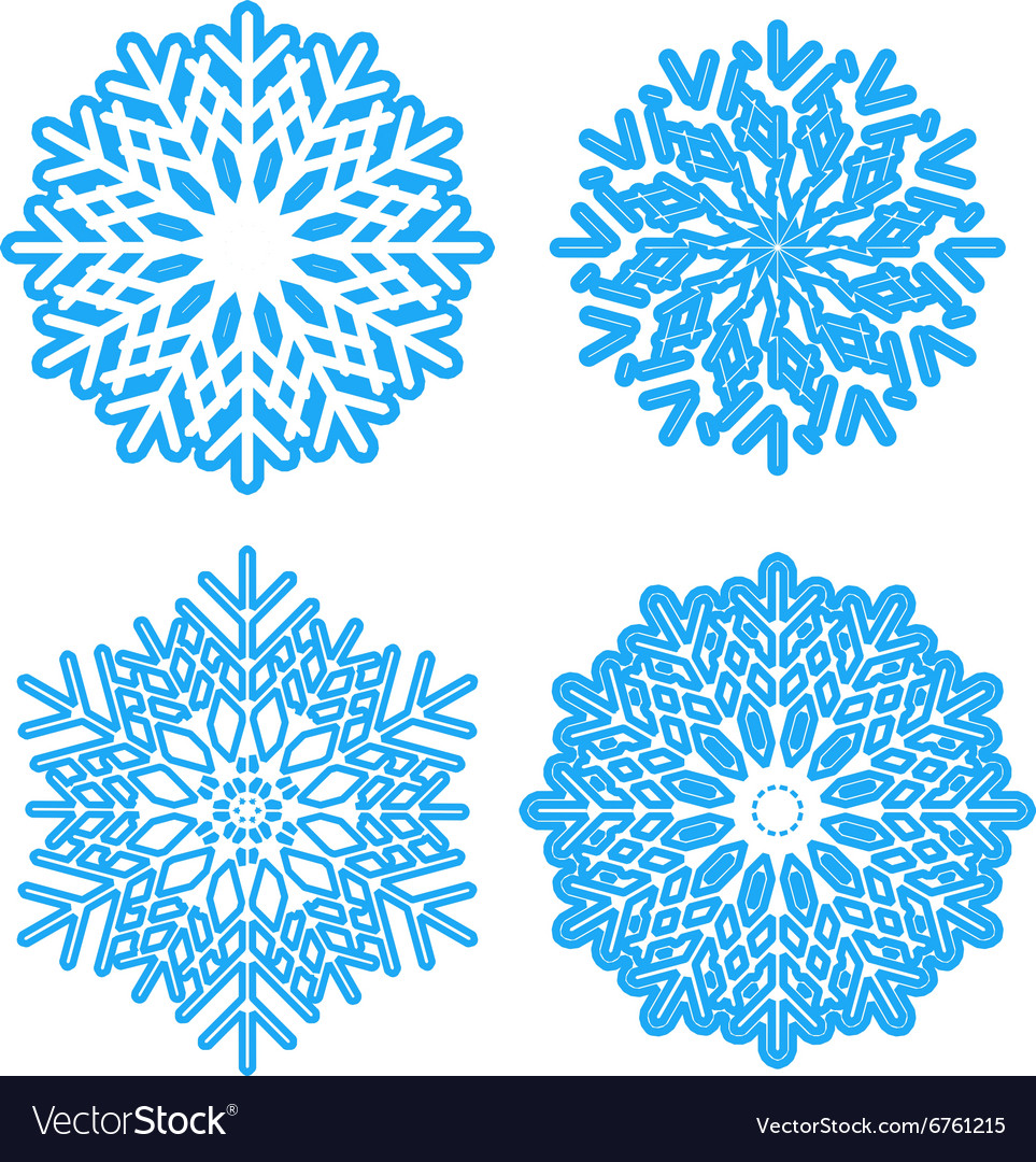 Snowflakes set Royalty Free Vector Image - VectorStock