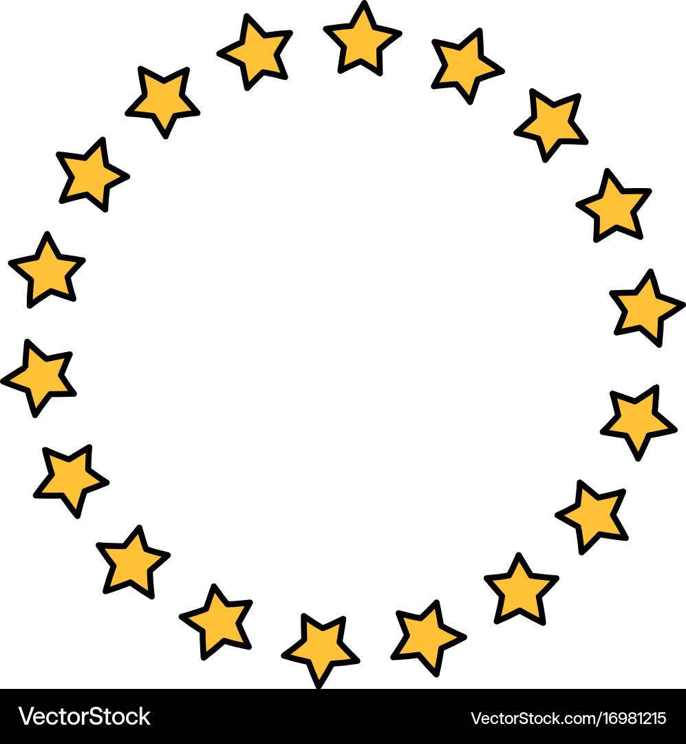 Stars round ornament Royalty Free Vector Image