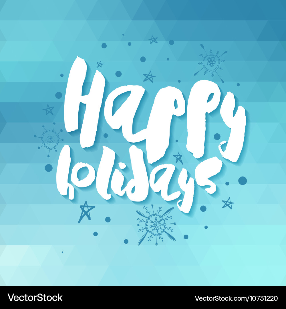 Decorative greeting card with handdrawn lettering Vector Image