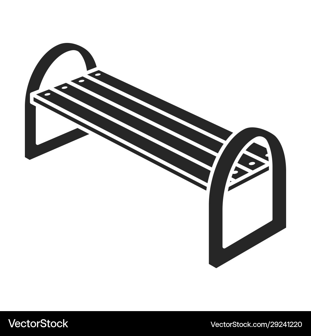 Garden seat iconblacksimple icon Royalty Free Vector Image