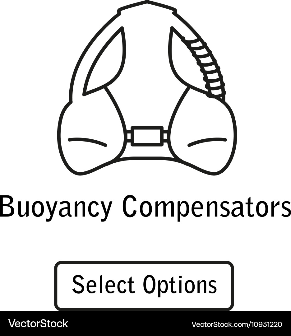 Icon buoyancy compensator scuba diving equipment Vector Image