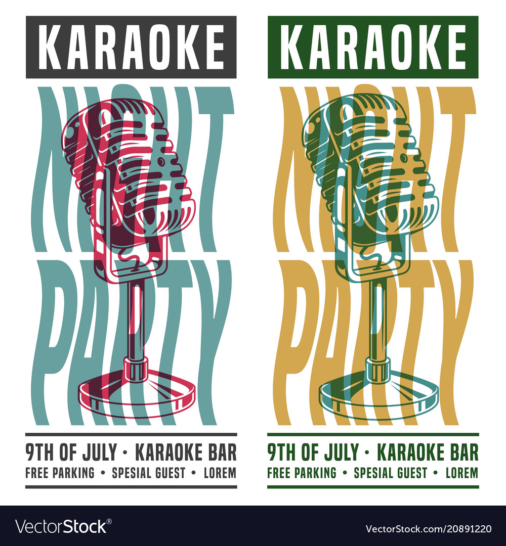 Karaoke Night Party Royalty Free Vector Image Vectorstock
