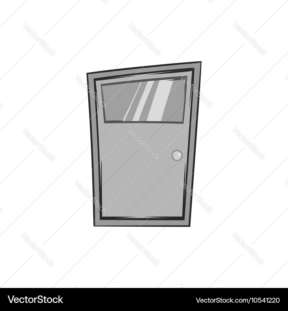 Kitchen door icon black monochrome style Vector Image