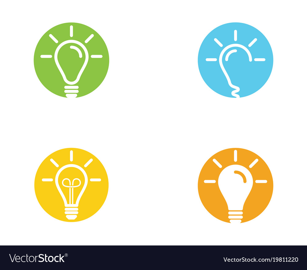Light bulb symbol logo template Royalty Free Vector Image