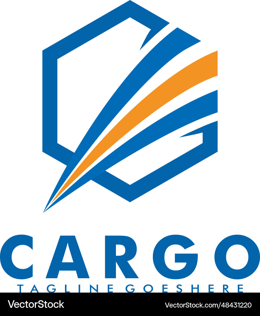 Logistics and transportation cargo company logo Vector Image