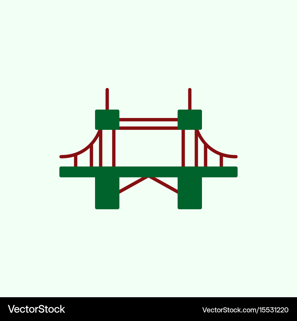 Metal cable suspension bridge modern Royalty Free Vector
