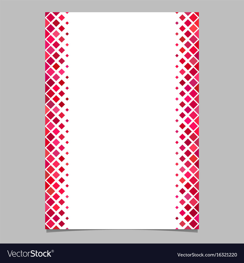 Red diagonal square pattern page template Vector Image