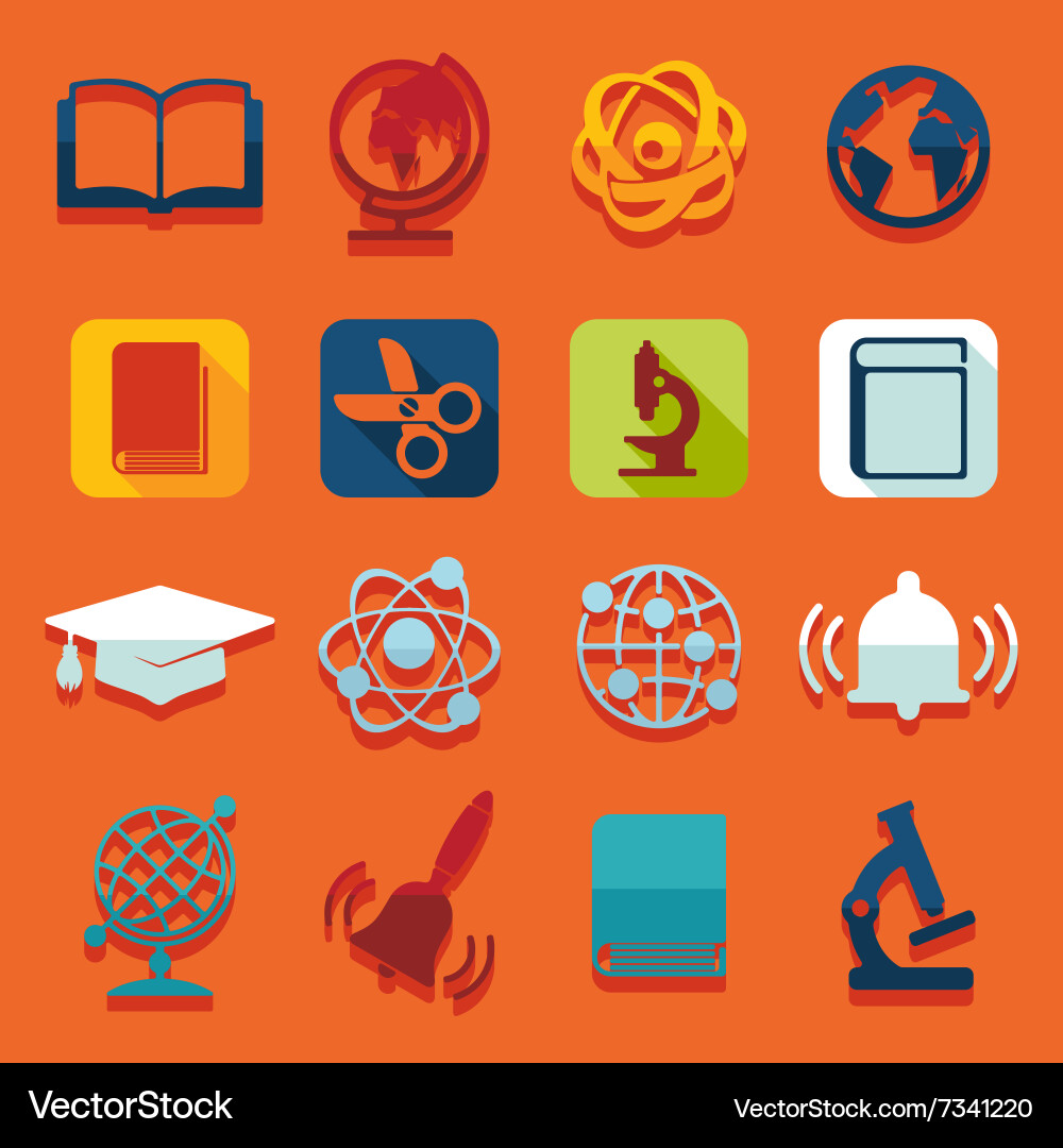 Set of education icons Royalty Free Vector Image
