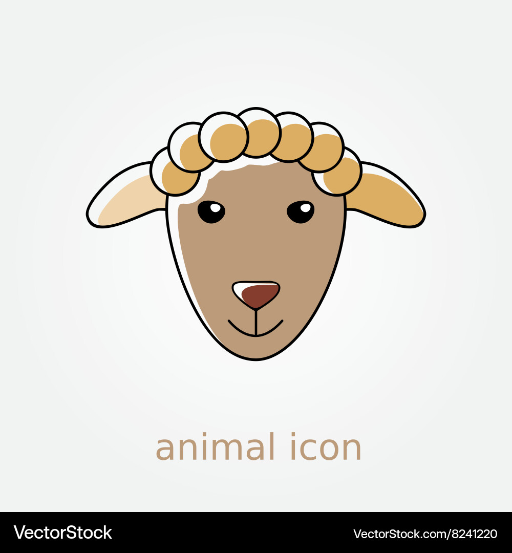 Sheep icon farm animal Royalty Free Vector Image
