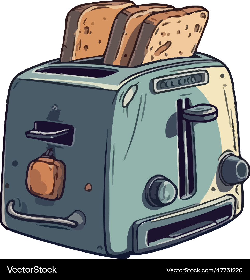 Toasted bread freshness and healthy eating Vector Image