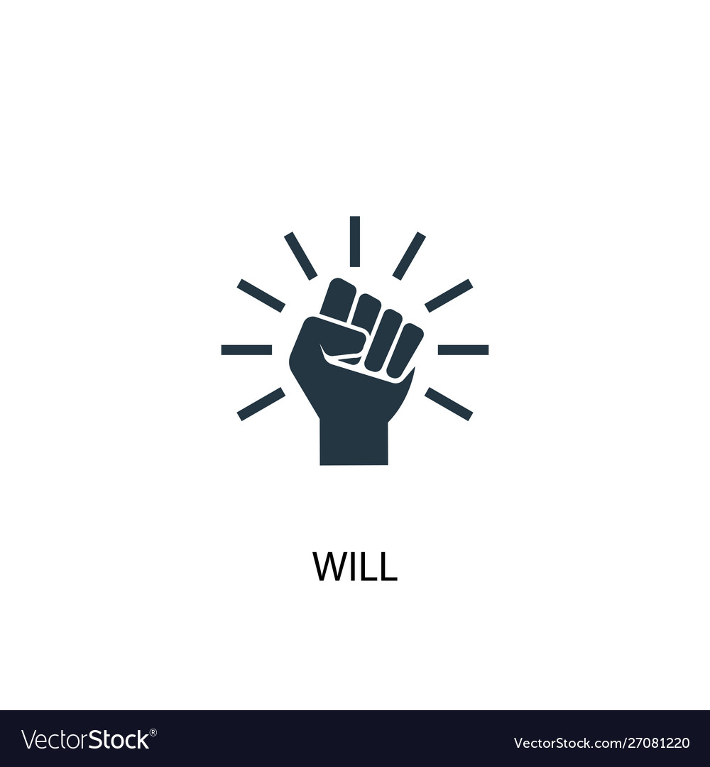 Will icon simple element will Royalty Free Vector Image