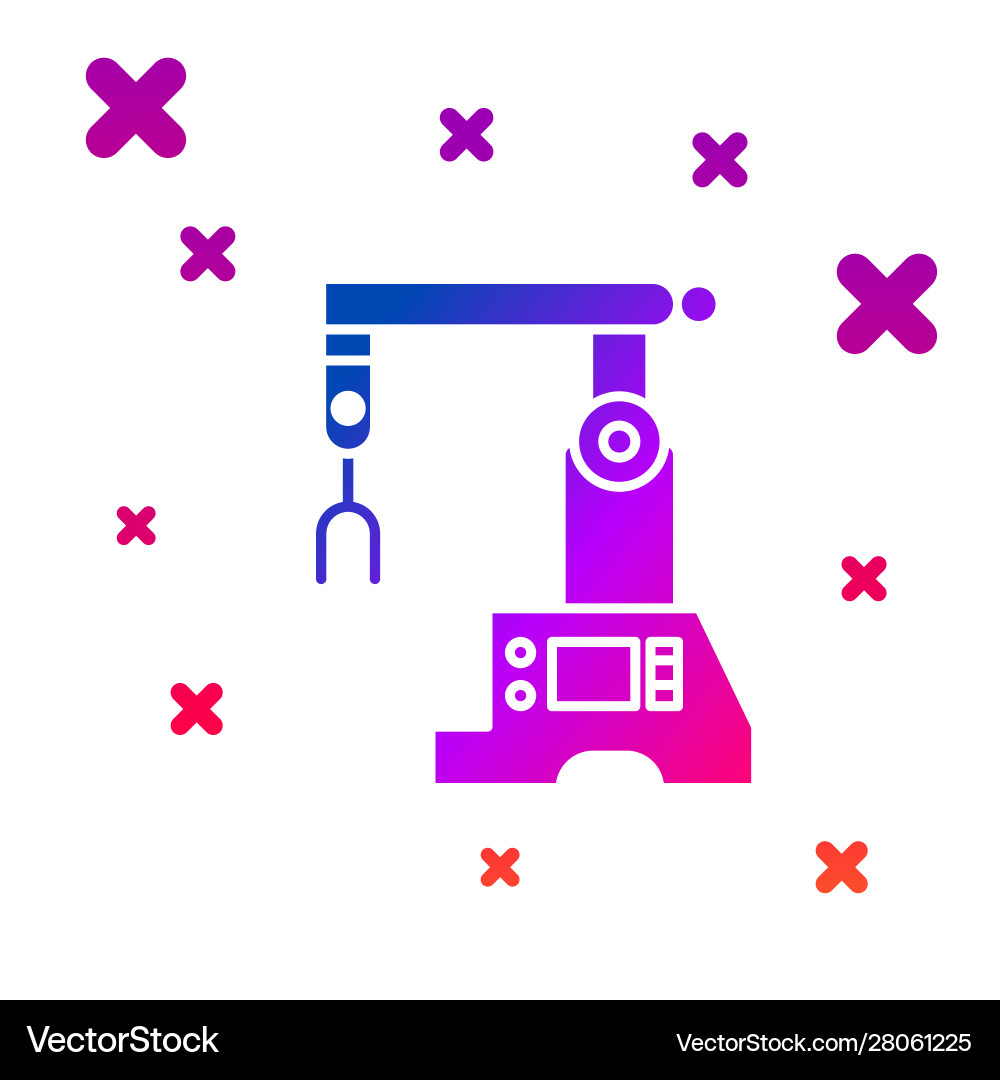 Color assembly line icon isolated on white Vector Image